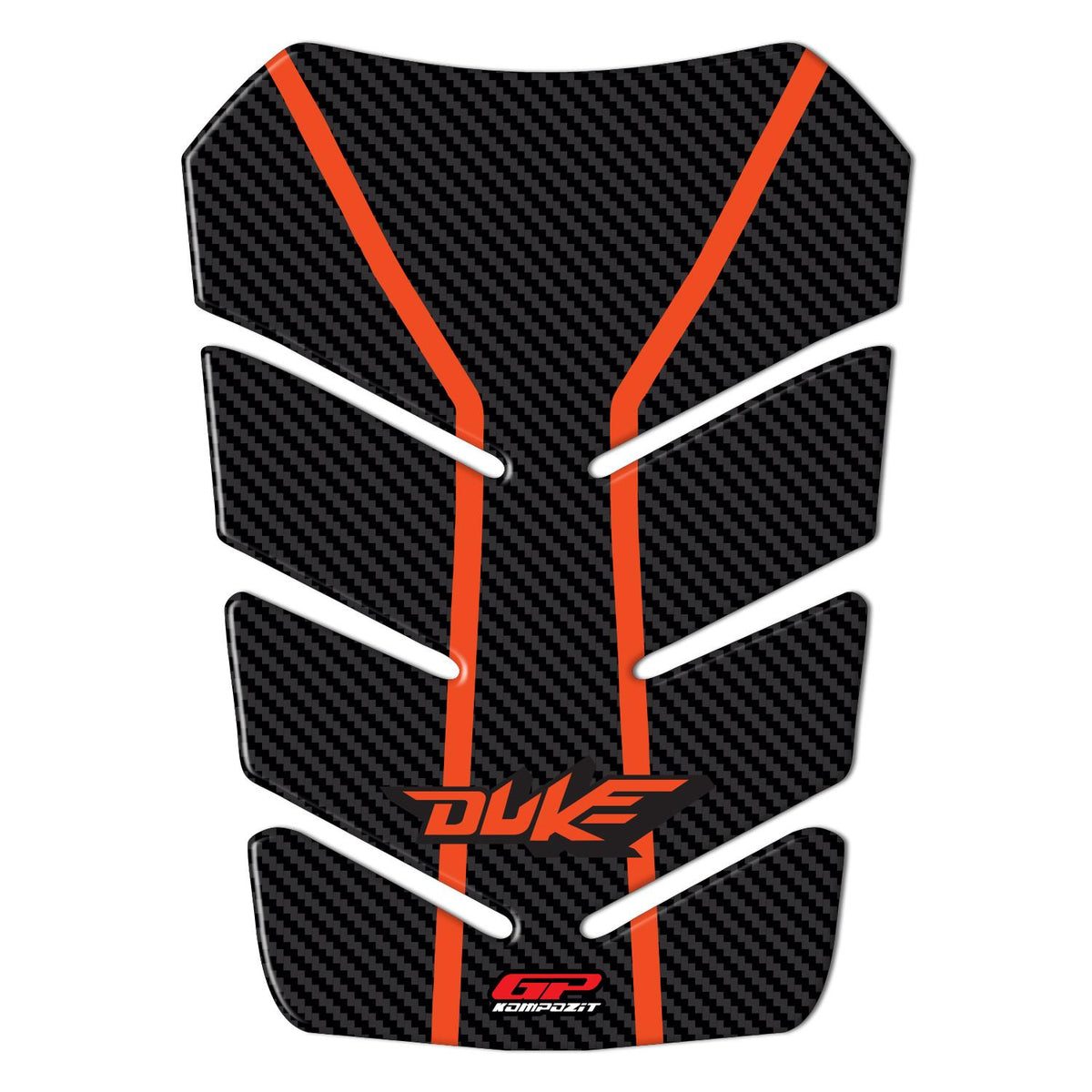 GP Kompozit Tank Pad Orange-Carbon Compatible For KTM 250 Duke 2011-20 ...