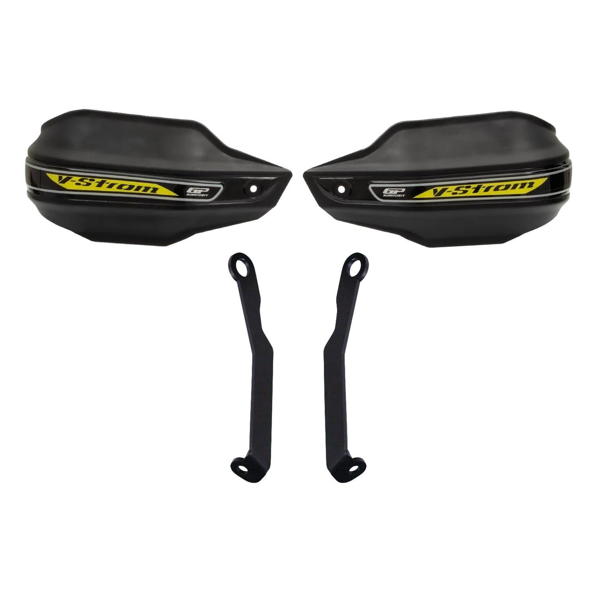 GP Kompozit Plastic Handguard Black-Yellow Compatible For Suzuki V-Str ...