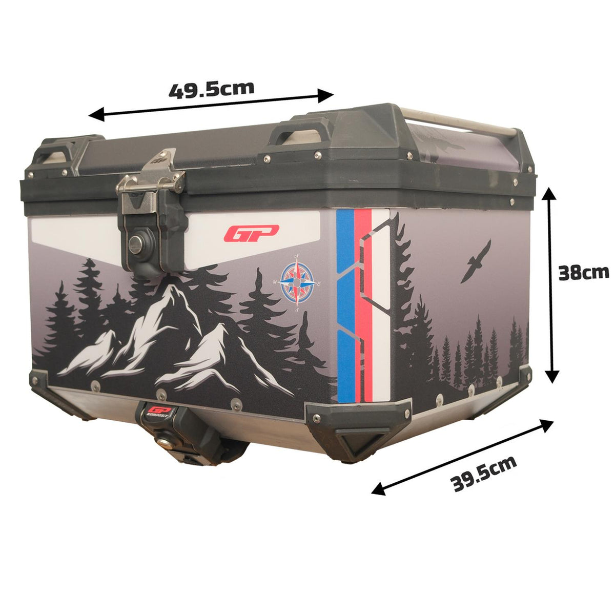 GP Kompozit Universal 57 lt Aluminum Motorcycle Top Case DSN06 — GP ...
